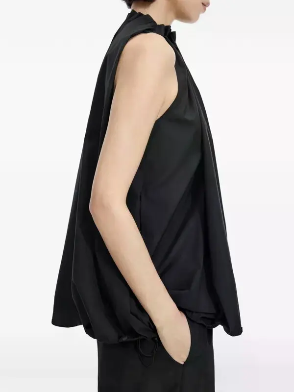 JNBY Poplin High Neck Blouse - Black