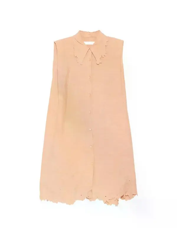 JNBY Scalloped Hem Shirt Dress - Neutrals