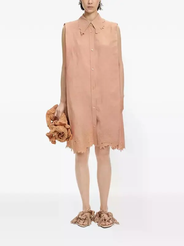 JNBY Scalloped Hem Shirt Dress - Neutrals