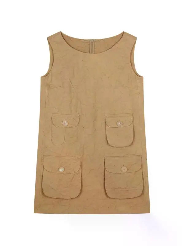 JNBY Floral-embroidered Utility Dress - Brown