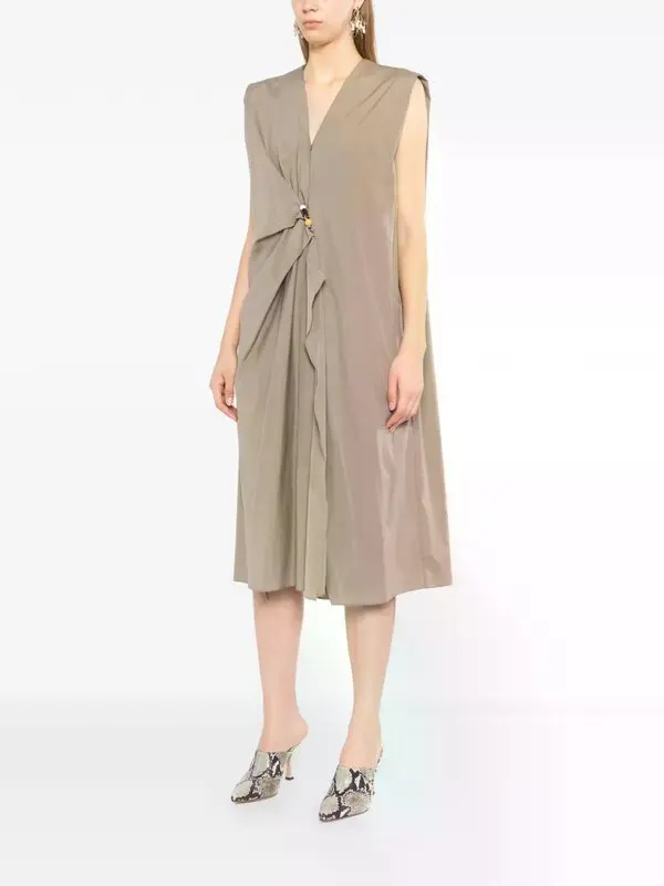 JNBY Deconstructed Sleeveless Dress With Bead Embellishment - Neutrals