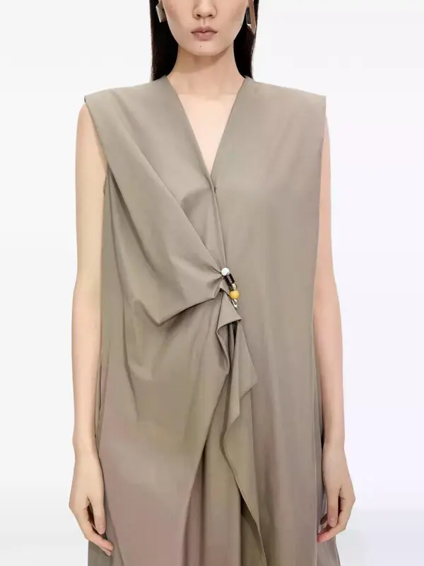 JNBY Deconstructed Sleeveless Dress With Bead Embellishment - Neutrals