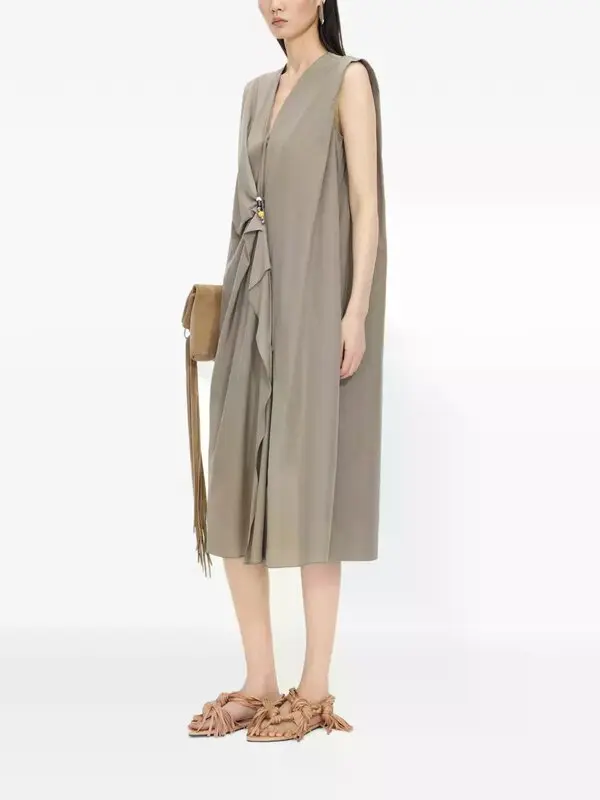 JNBY Deconstructed Sleeveless Dress With Bead Embellishment - Neutrals