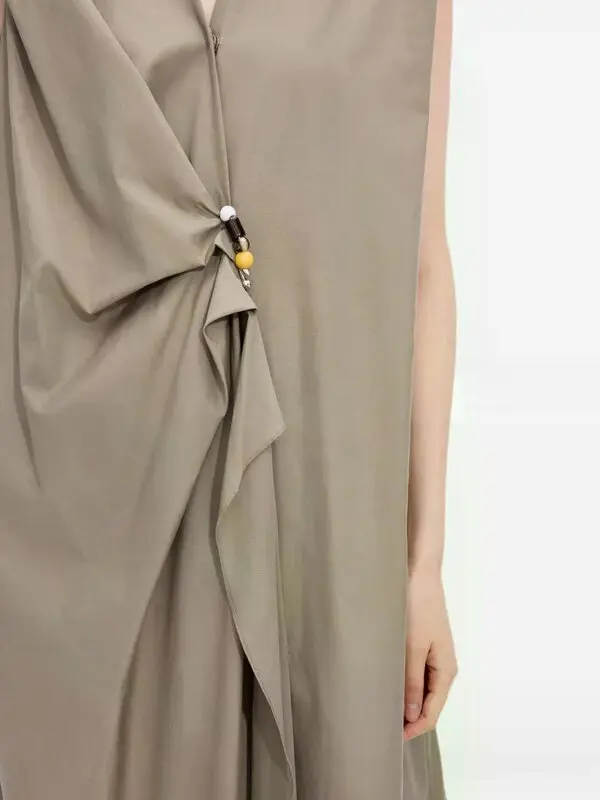JNBY Deconstructed Sleeveless Dress With Bead Embellishment - Neutrals