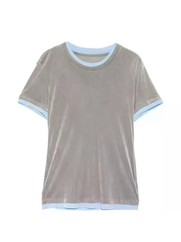 JNBY Velvet T-shirt With Contrast Trim