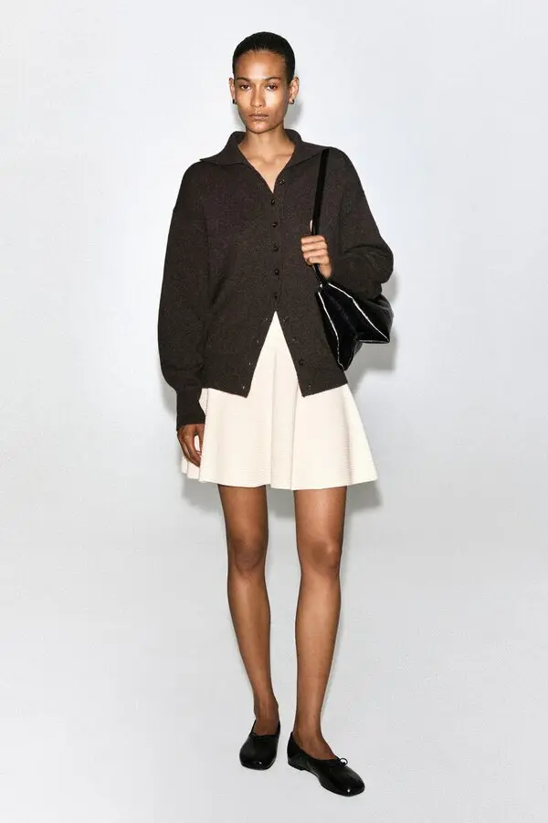 Cos Knitted Flared Mini Skirt