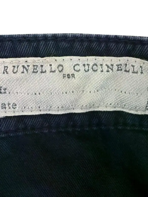 Brunello Cucinelli Straight-leg Cotton Trousers - Blue
