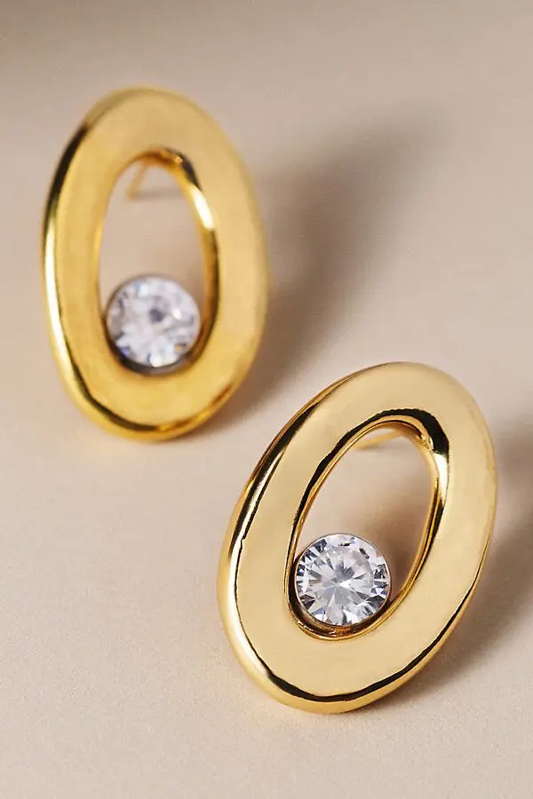 Anthropologie Celeste Orbit Drop Earrings - Gold