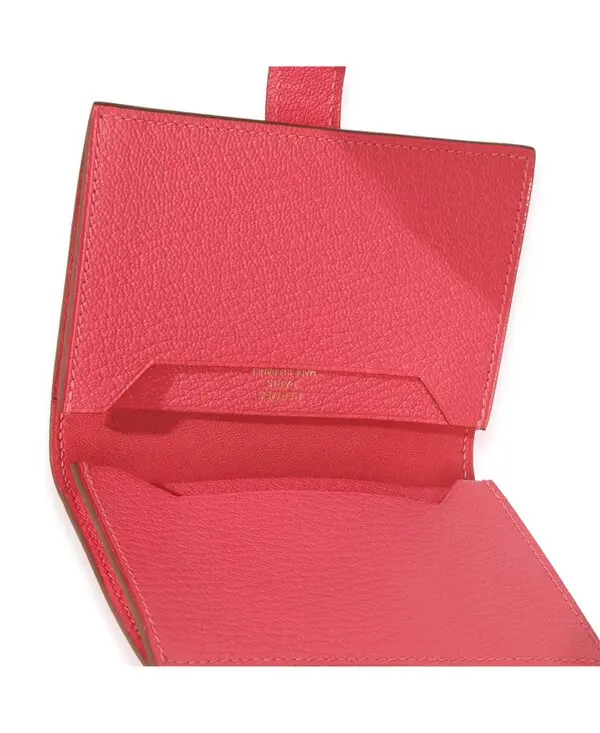Hermès Bearn Wallet Leather Wallet - Pink