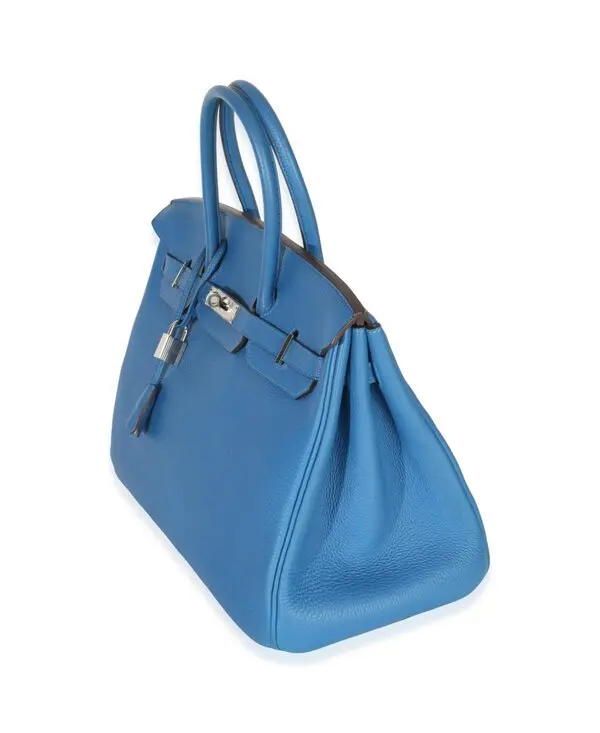 Hermès Birkin 35 Leather Handbag - Blue