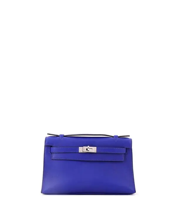 Hermès Kelly Pochette Swift - Blue