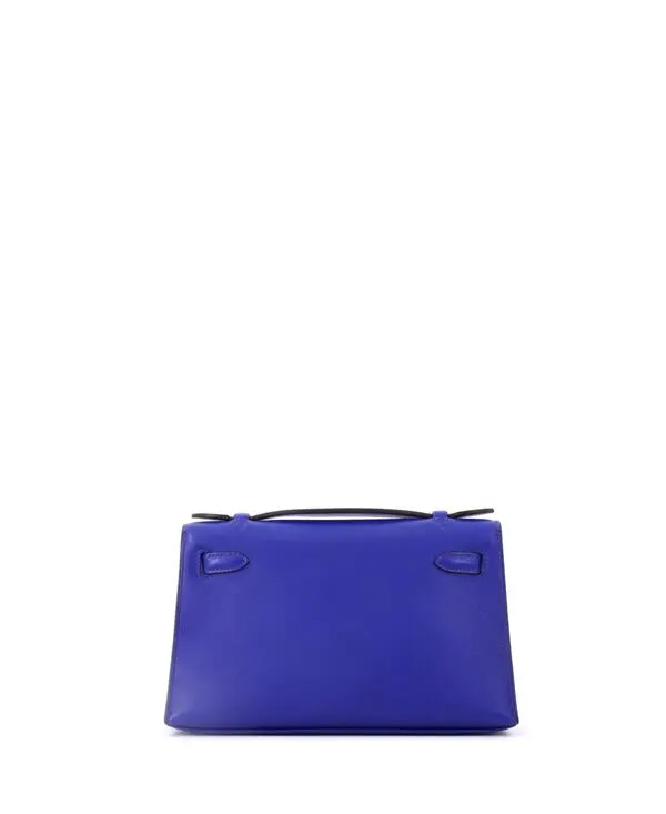 Hermès Kelly Pochette Swift - Blue