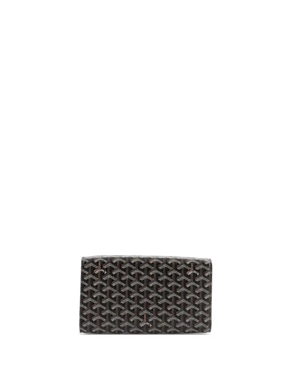 Goyard Pm Monte Carlo Clutch With Strap Coated Canvas - Black