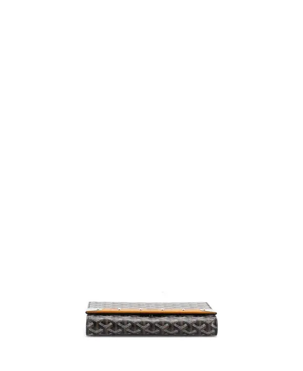 Goyard Pm Monte Carlo Clutch With Strap Coated Canvas - Black