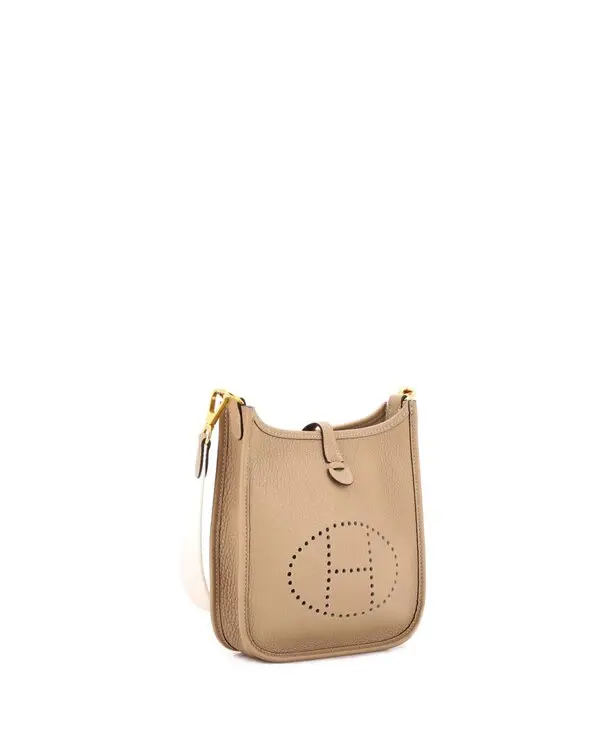 Hermès Tpm Long Strap Evelyne Bag Clemence - Neutral
