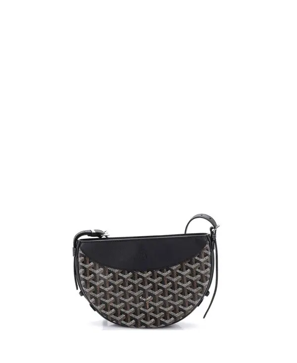 Goyard Hirondelle Shoulder Bag Coated Canvas And Leather - Black