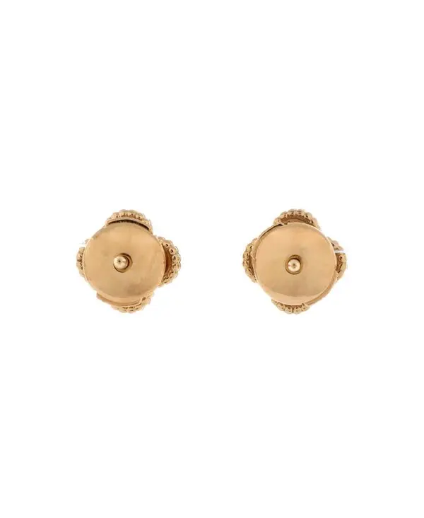 VAN CLEEF & ARPELS Sweet Alhambra Stud Earrings 18k And Onyx