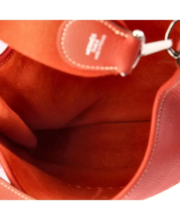 Hermès Evelyne Bag Gen Iii Clemence Leather Shoulder Bag - Orange
