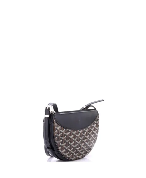 Goyard Hirondelle Shoulder Bag Coated Canvas And Leather - Black