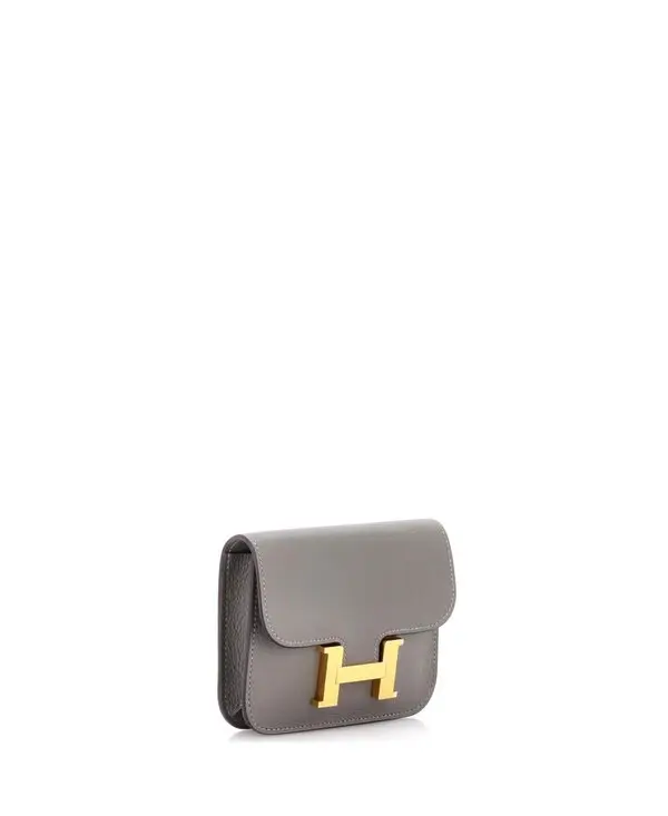 Hermès Constance Slim Wallet Evercolor - Gray