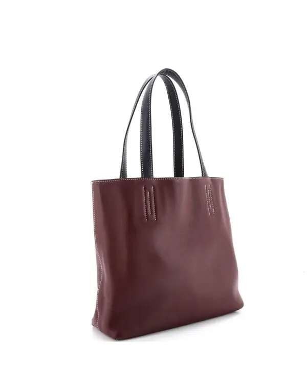 Hermès 28 Double Sens Tote Veau Sikkim - Red