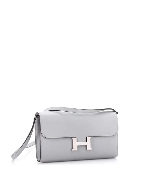 Hermès Constance To Go Wallet Evercolor - Gray