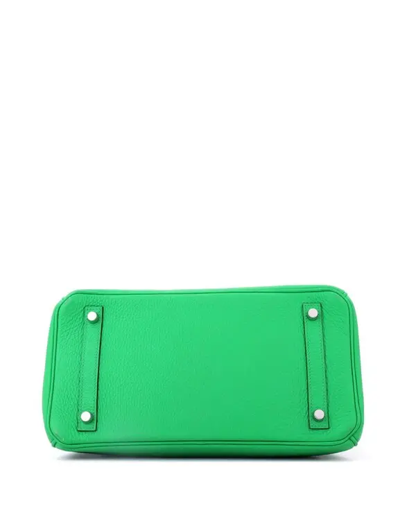 Hermès Birkin 30 Handbag Green Clemence With Palladium Hardware - Bamboo