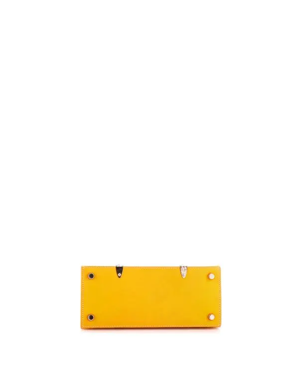 Goyard Mini Structured Saigon Top Handle Bag In Coated Canvas And Leather - Yellow