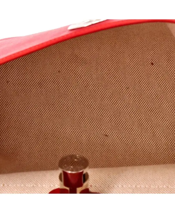 Hermès 31 Herbag Zip Berline Vache Canvas And Leather - Red