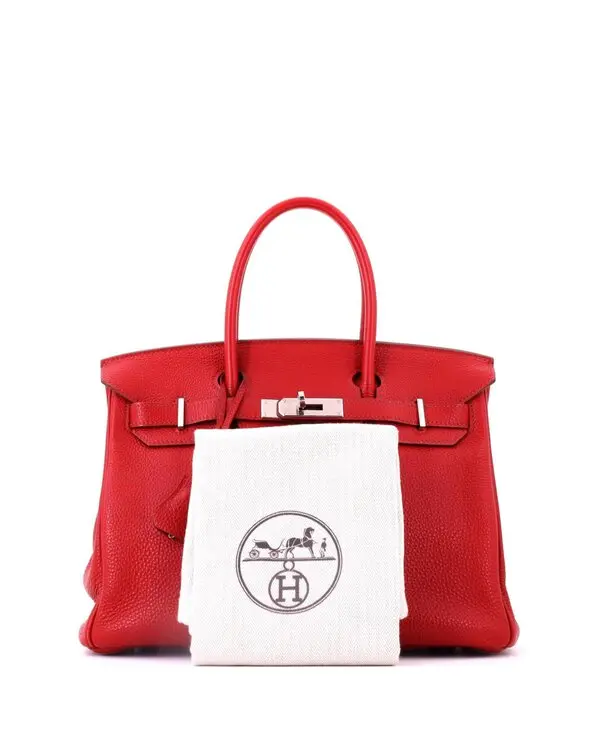 Hermès Birkin 30 Handbag Red Togo With Palladium Hardware