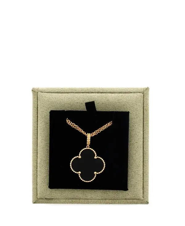 VAN CLEEF & ARPELS Magic Alhambra Pendant Necklace 18k And Onyx, 35