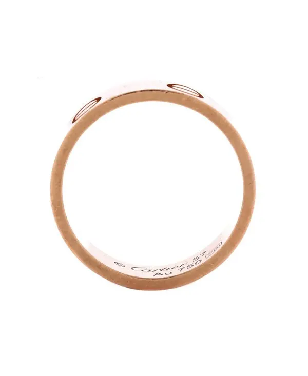 CARTIER Love Band Ring 18k Rose Gold