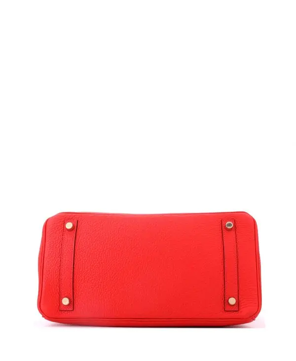 Hermès Birkin 30 Handbag Red Togo With Gold Hardware - Geranuim