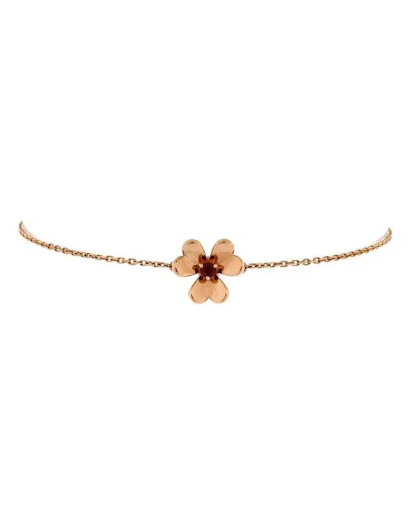 VAN CLEEF & ARPELS Mini Frivole Bracelet 18k Rose With Ruby - Gold