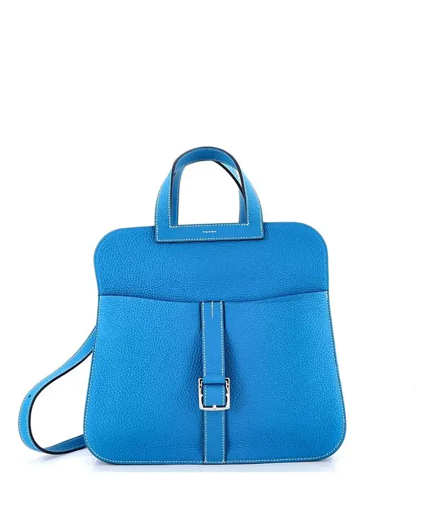 Hermès 31 Halzan Bag Clemence - Blue
