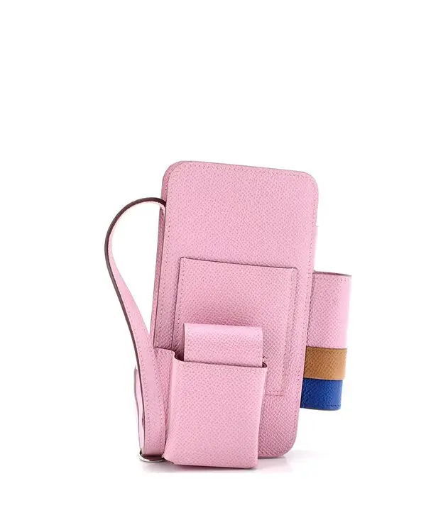 Hermès Hermesway Phone Case Crossbody Bag Epsom - Pink