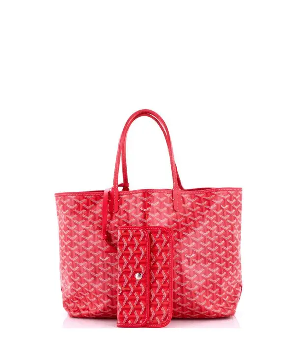 Goyard Pm Saint Louis Reversible Tote Coated Canvas And Printed Canvas - Red