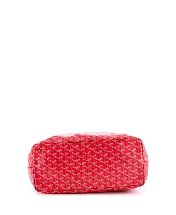 Goyard Pm Saint Louis Reversible Tote Coated Canvas And Printed Canvas - Red