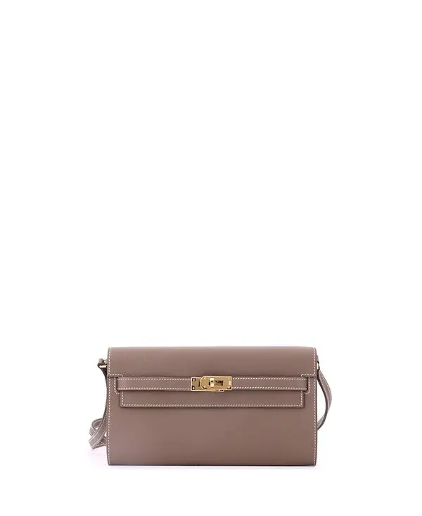 Hermès Kelly To Go Wallet Evercolor - Gray
