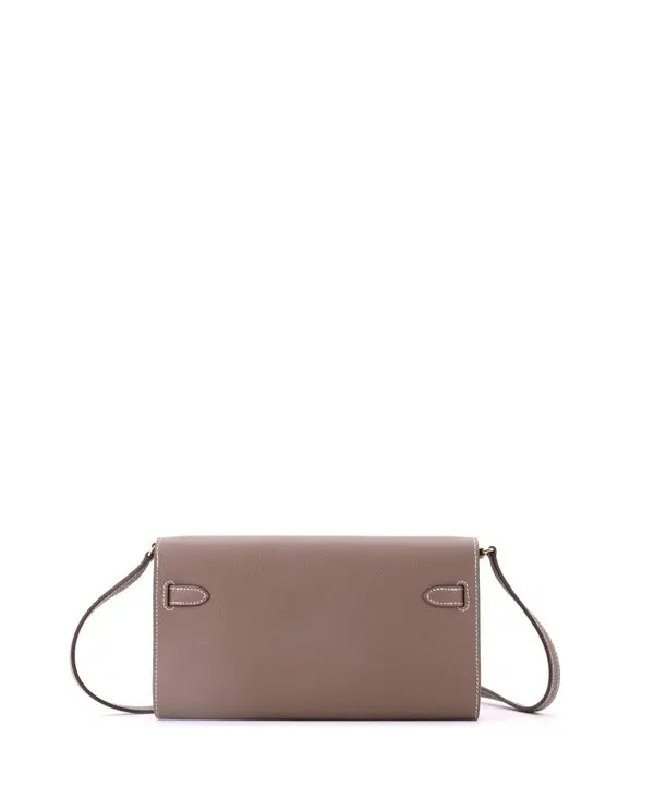Hermès Kelly To Go Wallet Evercolor - Gray