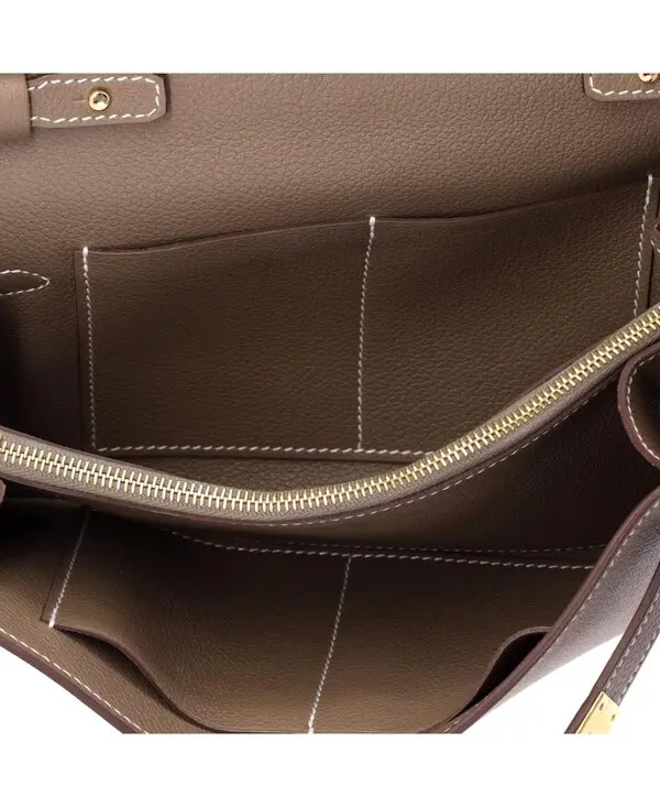 Hermès Kelly To Go Wallet Evercolor - Gray