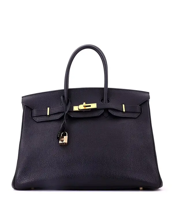 Hermès Birkin 35 Handbag Black Togo With Gold Hardware - Noir