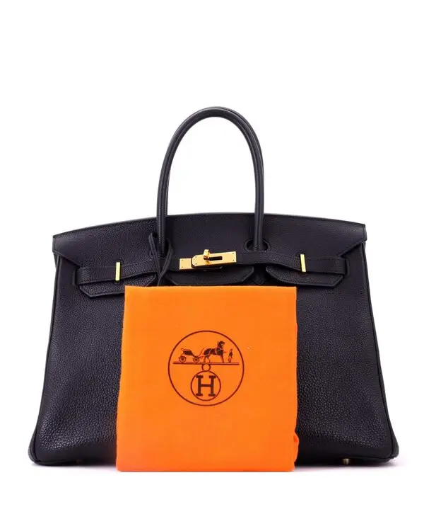 Hermès Birkin 35 Handbag Black Togo With Gold Hardware - Noir