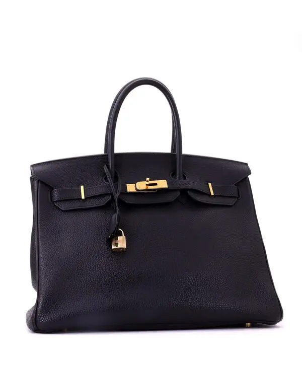 Hermès Birkin 35 Handbag Black Togo With Gold Hardware - Noir