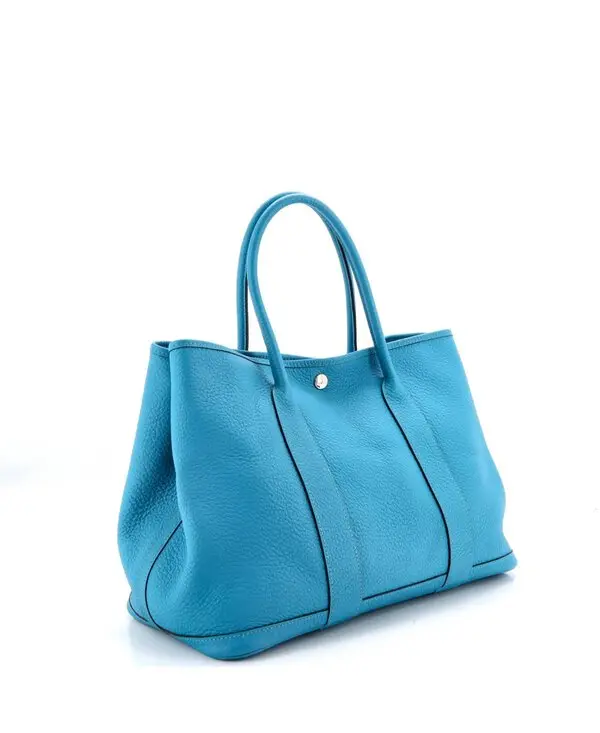 Hermès 36 Garden Party Tote Leather - Blue