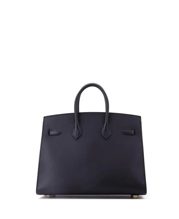 Hermès Birkin 25 Handbag Black Madame With Gold Hardware - Noir