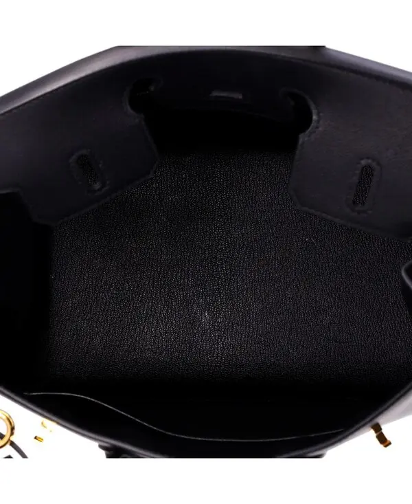 Hermès Birkin 25 Handbag Black Madame With Gold Hardware - Noir