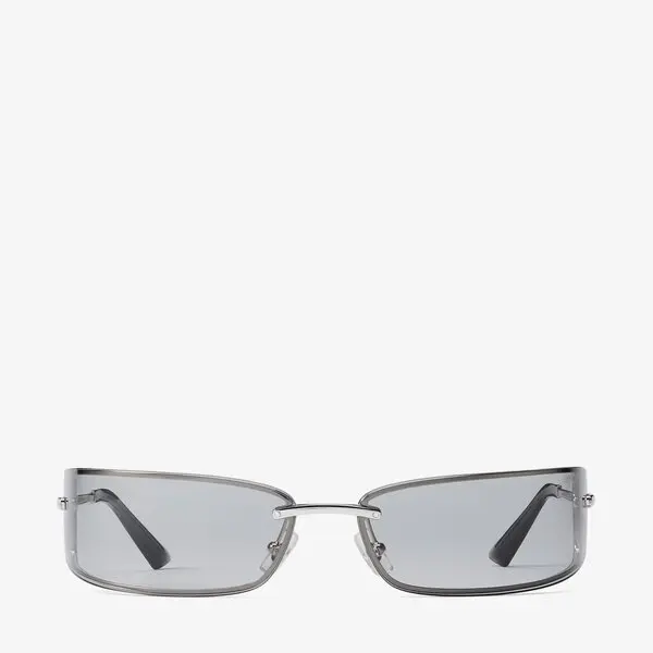 JIMMY CHOO Rectangular Rimless Sunglasses - Silver