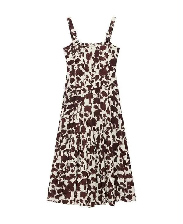 Mint Velvet Linen Blend Printed Midi Dress