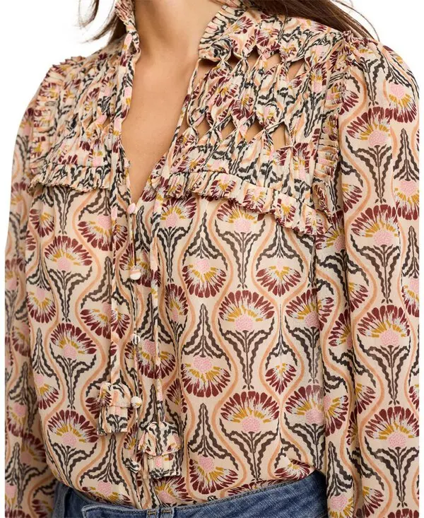 Mint Velvet Floral Print Ruffle Blouse